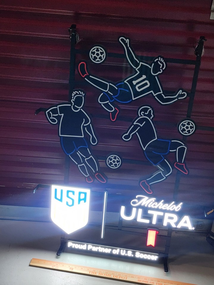 Michelob Ultra World Cup Messi Sequencing LED Beer Bar Sign Light Neon ...