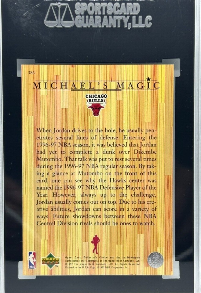 1997-98 Collector's Choice Michael's Magic #386 Michael Jordan Bulls SGC 9MT HOF | eBay