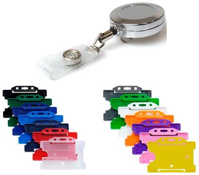 Retractable ID Card Badge Reel Chrome Metal Retractable & ID Card Pass ...