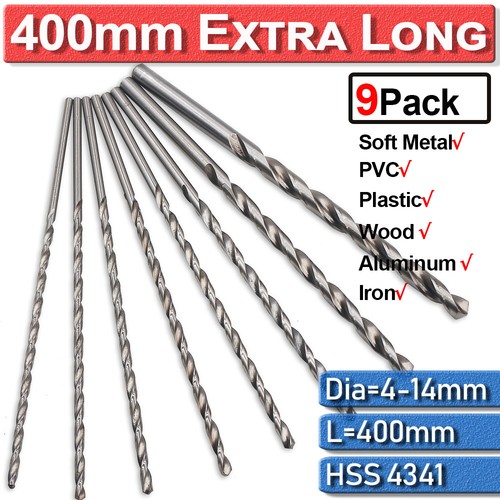 6-400mm High Speed Steel Extra Long HSS Twist Drill Bit For Metal Wood ...