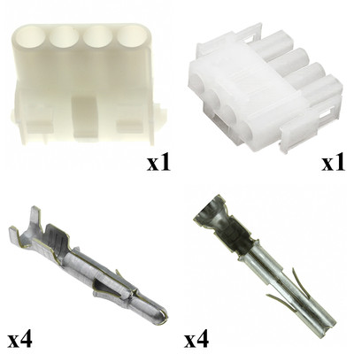 KIT CONNECTOR HOUSING AND TERMINAL UNIVERSAL MATE N LOK MALE FEMALE 4 ...