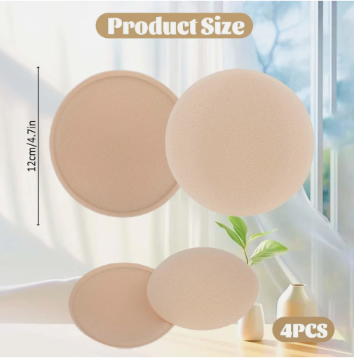 Round Bra Inserts Pads, Removable Washable Push up Cups for Bikinis ...