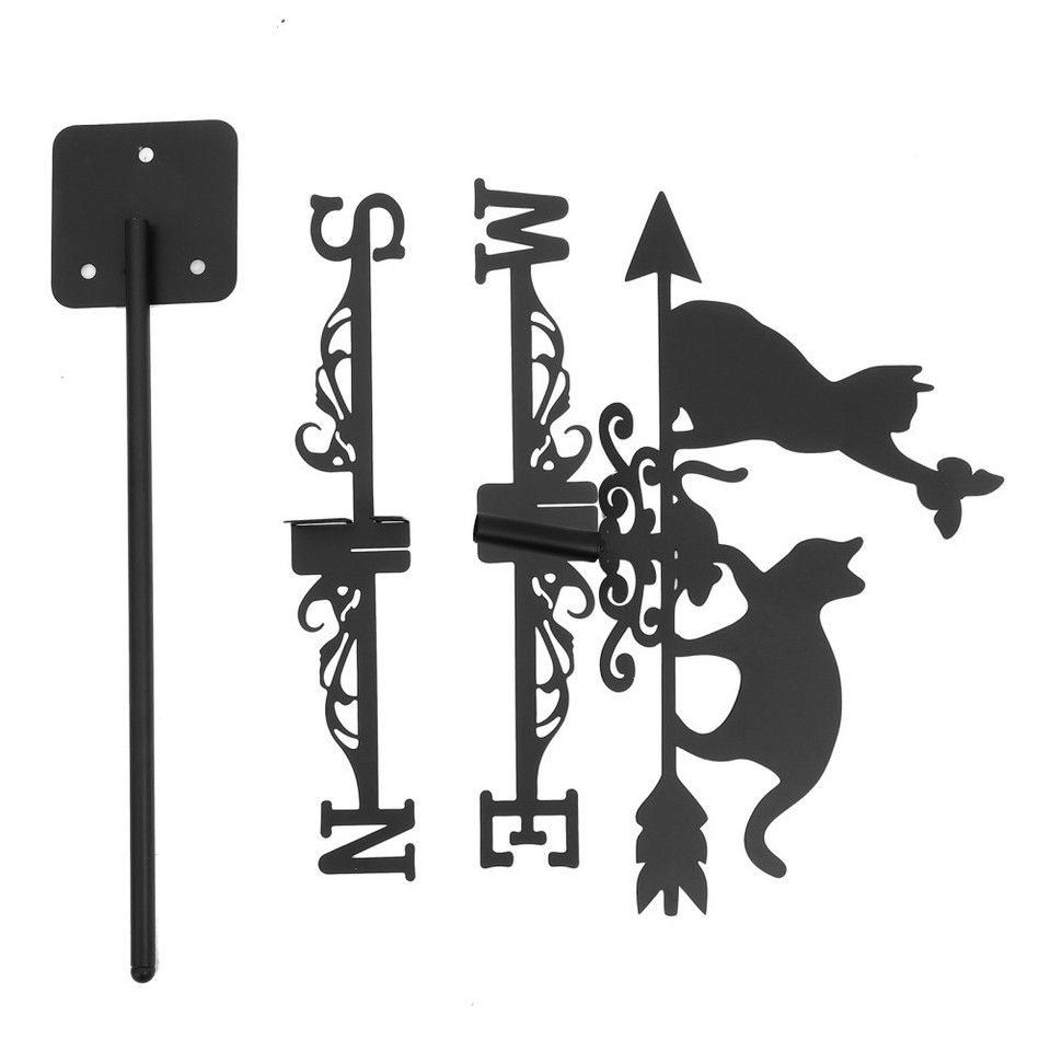 Iron Wind Direction Indicator Outdoor Weather Vane Decorations for ...