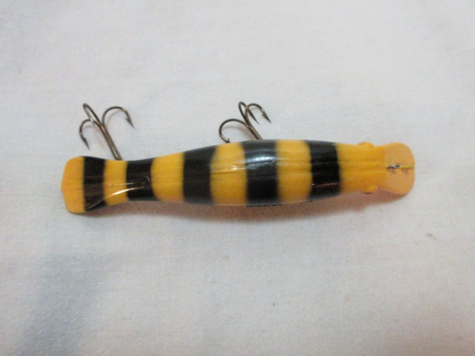 8" Homer Le Blanc Tackle Mfgr. Swim Whizz "Bumblebee" Musky Lure | eBay