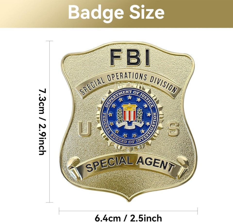FBI Metal Zinc Cosplay Badge High Quality Zinc Security Badge | eBay