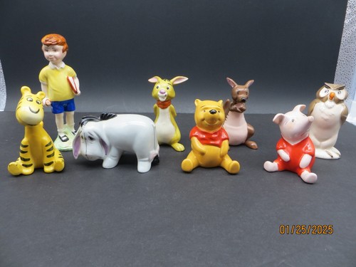 Beswick England Walt Disney Winnie The Pooh 8 Figure Set Christopher ...