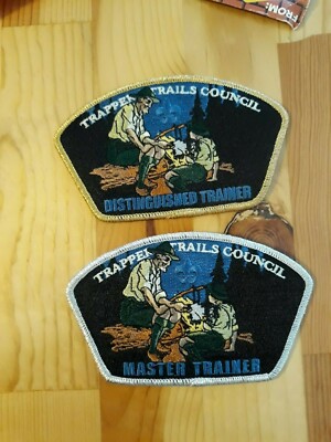 BSA TRAPPER TRAILS COUNCIL DISTINGUISED MASTER TRAINER CSP PATCH SET | eBay