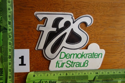 Alter Aufkleber Politik Partei CSU Bayern Franz-Josef Strauß (F) | eBay.de
