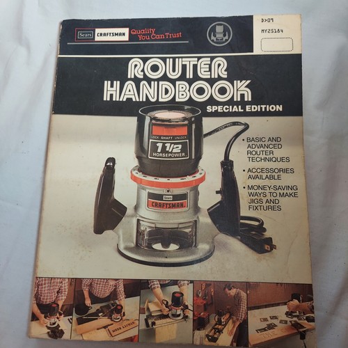 Sears Craftsman router handbook Special Edition 1984 paperback Vintage ...