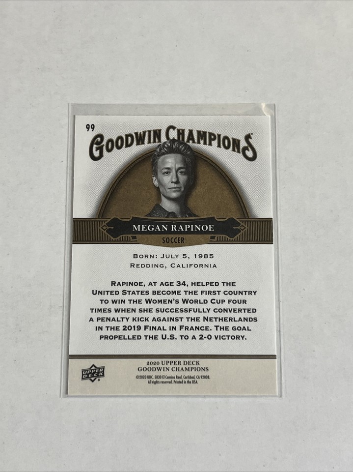 🔥2020 Goodwin Champions Megan Rapinoe #99🔥 | eBay