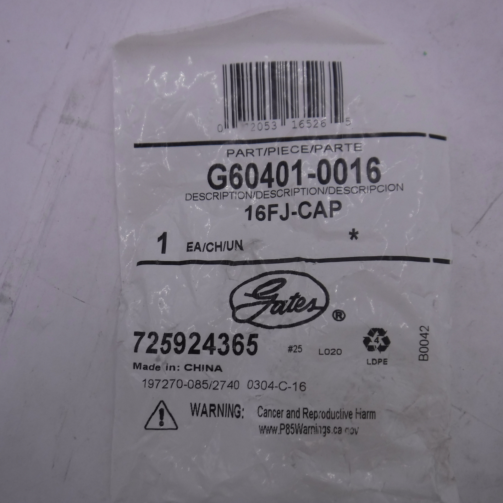Hydraulic Coupling / Adapter Gates G60401-0016 for sale online | eBay