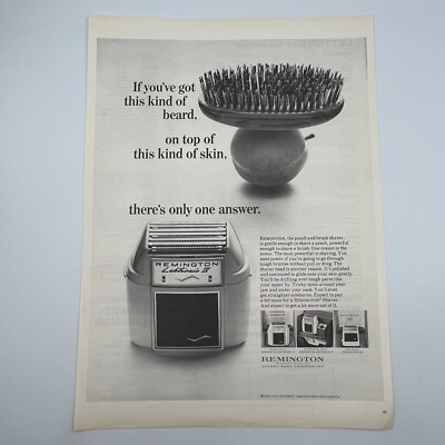 Remington Lektronic Shaver 1966 Vintage Print Ad 10"x13.75" male ...
