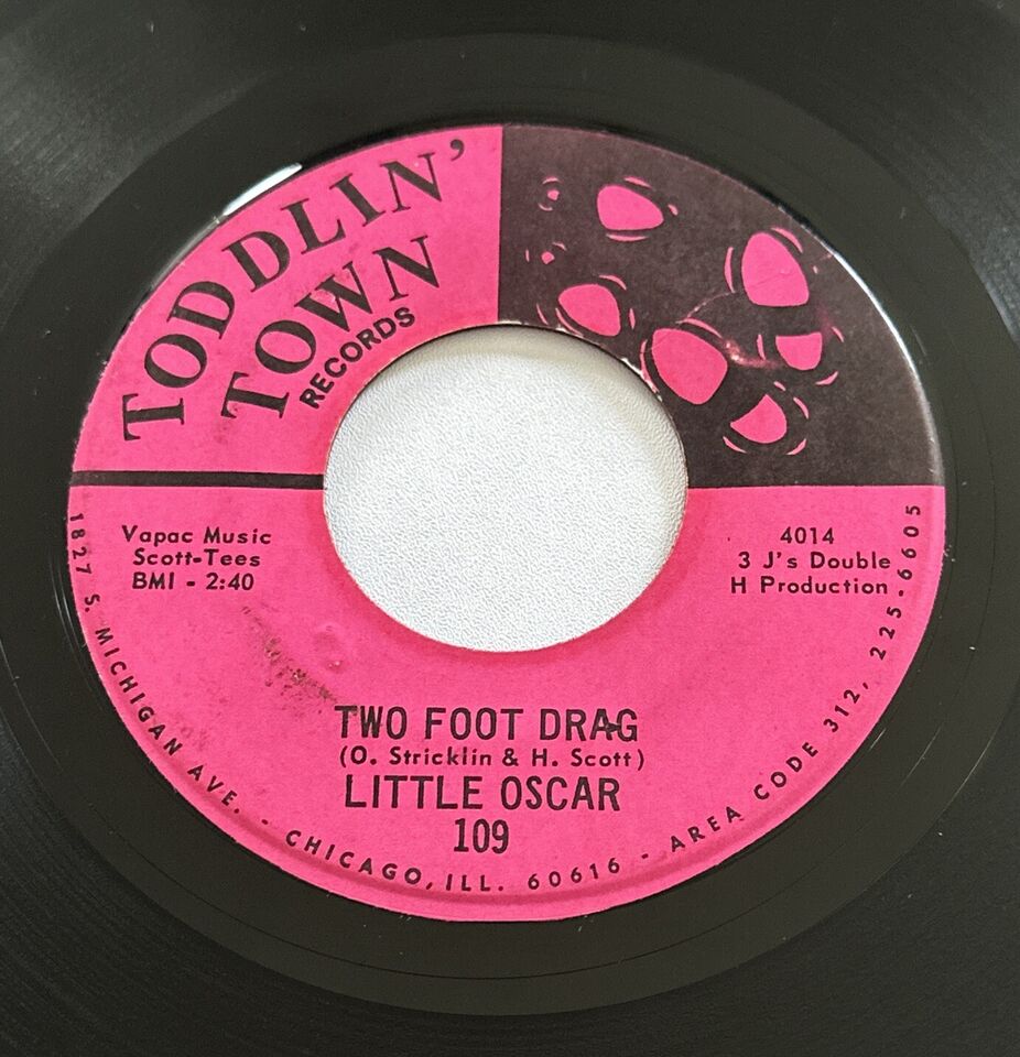 Little Oscar* - Two Foot Drag 7” Funk Soul Blues Vinyl Record VG+ ...
