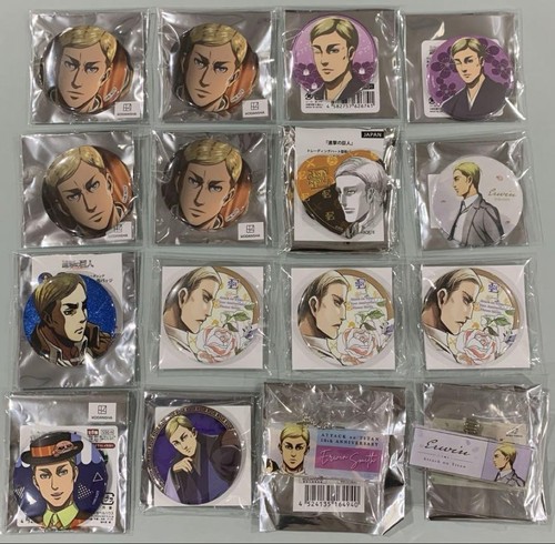 Attack On Titan Erwin Can Badge Name Bulk Sale 16 Set Bandai Japan ...