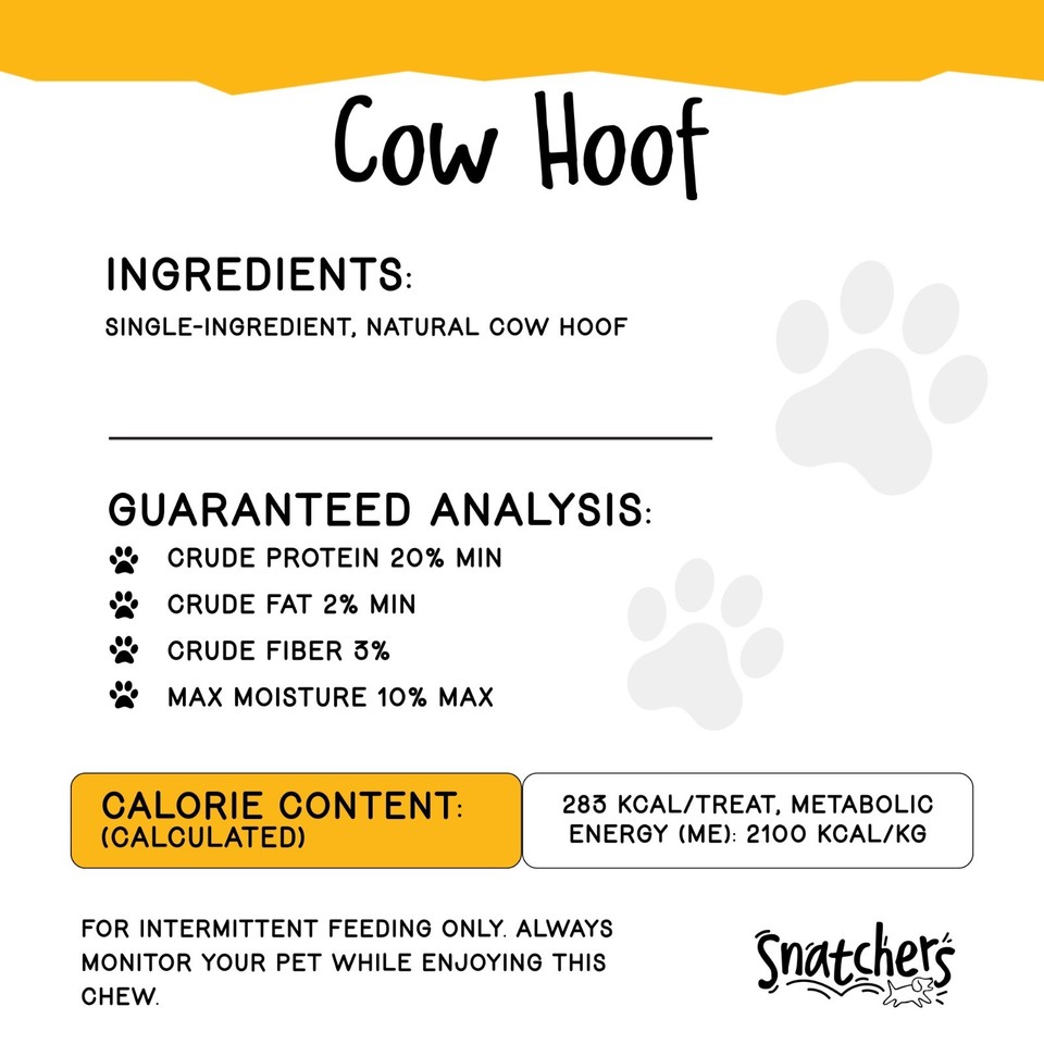 Natural Cow Hoof Dog Chew Treat – Long Lasting Peanut Butter Filled ...