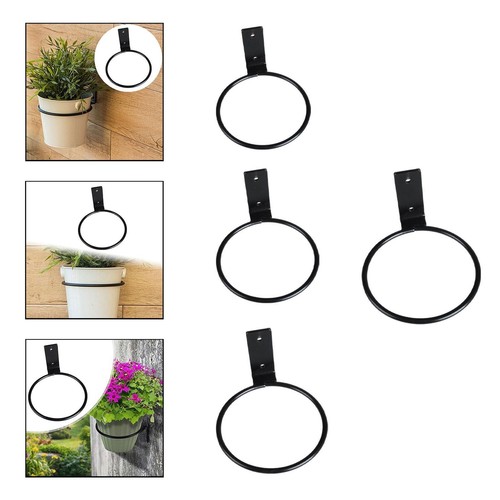 Flower Pot Holder Ring Rack Railing Planter Basket for Garden Yard ...