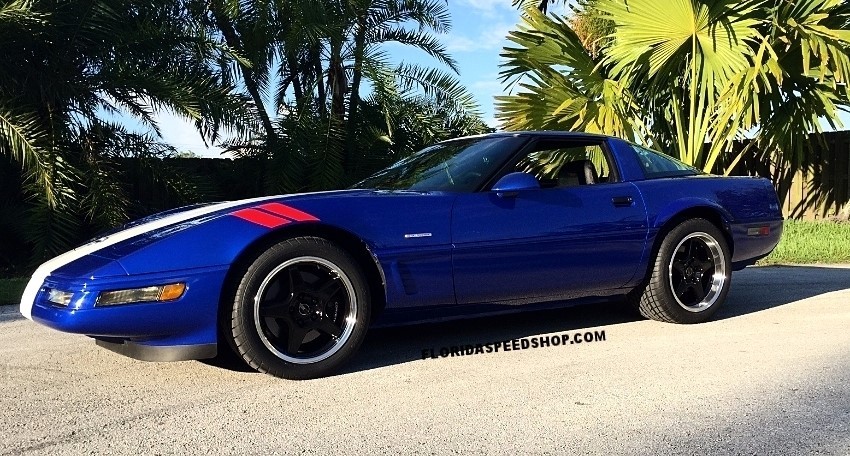 C4 ZR1 Black/machined lip Corvette wheels 17x9.5/17x11" 1988-1996 C4 ...