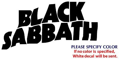 Black Sabbath Metal Graphic Die Cut decal sticker Car Truck Boat Window ...