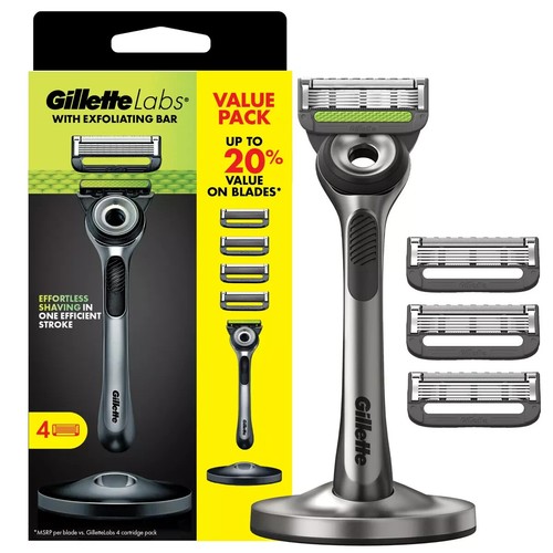Gillette Labs Value Pack Razor - Handle + 4 Blade Refills BRAND NEW | eBay
