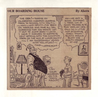 Our Boarding House by Gene Ahern - 26 large daily comic panels from ...