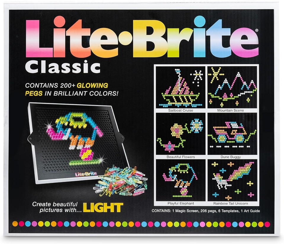 Lite Brite Classic, Favorite Retro Toy - Create Art with Light, STEM ...