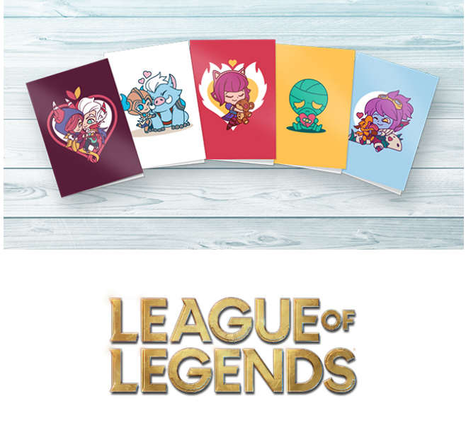 League of Legends Cards Set of 5 (Blank ) Xayah Rakan Sejuani Annie ...