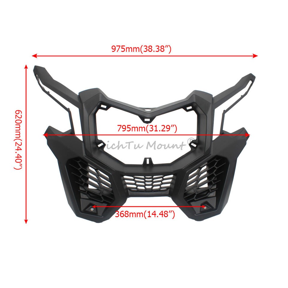 Black Front Facia Fit for Can-Am 705009508 Maverick Max Turbo RR XDS ...