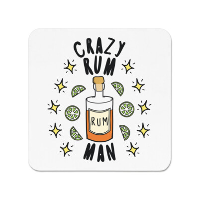 Crazy Rum Man Stars Fridge Magnet Funny Joke Drunk Dad Fathers Day ...
