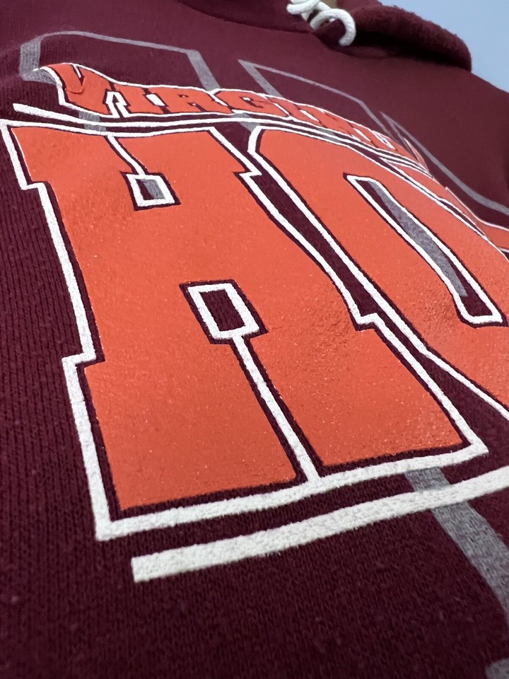 Vintage Virginia Tech Hokies 20/20 Sport Hoodie 80s 90s College Gear ...