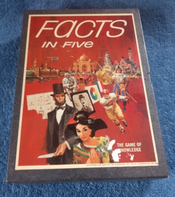 Vintage FACTS IN FIVE 1967 3M BOOKSHELF Board Game Complete | eBay