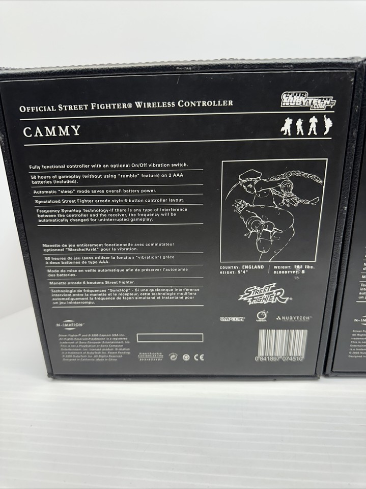 Nubytech PlayStation 2 PS2 Street Fighter Wireless Controllers ...