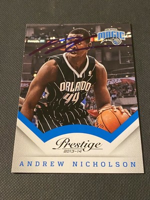Andrew Nicholson Signed 2013-14 Panini Prestige Card Auto Magic Autograph COA | eBay