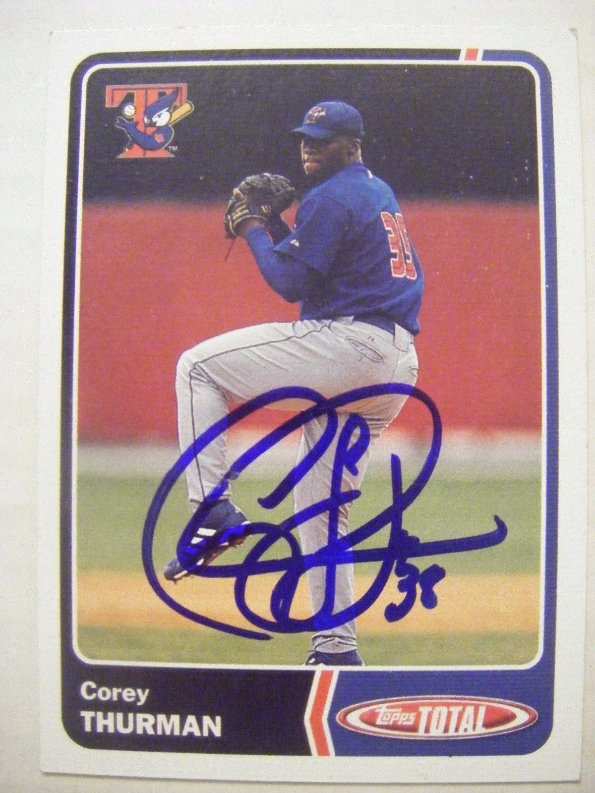 COREY THURMAN signed BLUE JAYS 2003 Topps Total baseball card AUTO Autographed | eBay