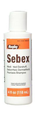 Rugby Sebex Medicated Dandruff Psoriasis Hair Shampoo Active ...
