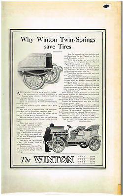 1905 The Winton Car Sedan Automobile Magazine Advertisment Vintage Twin ...