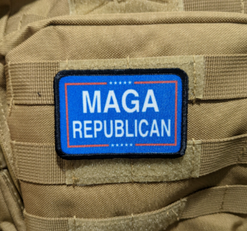 MAGA REPUBLICAN Trump 2024 morale patch 2"x3" hook and loop tactical | eBay