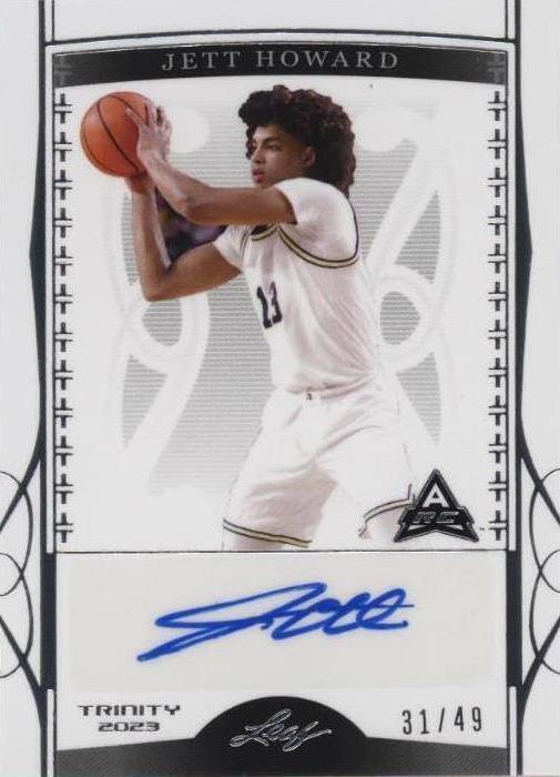 2022-23 Leaf Trinity - Jett Howard #BA-JH1 Silver /49 (AU, RC) for sale ...