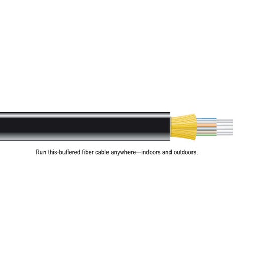BLACK BOX FOBC55-IOM1-BK-12F FIBER OPTIC BULK CABLE, 1854' ON SPOOL W ...