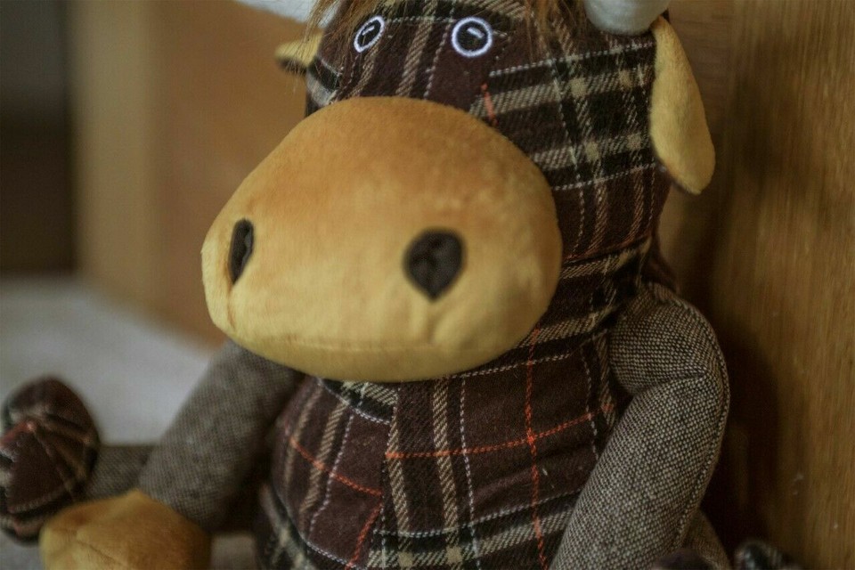 Highland Cow Door Stop Heavy Stopper Tartan Home Decor Weighted Wedge ...