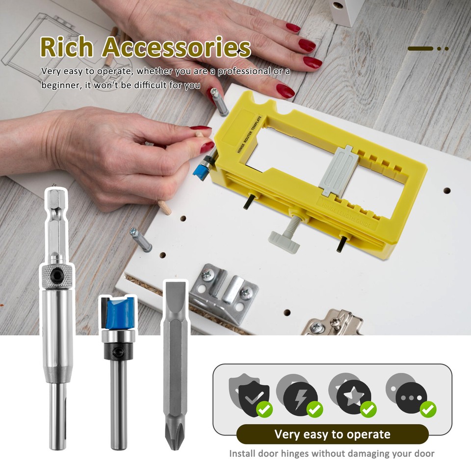 Door Hinge Jig Adjustable Door Hinge Router Template Door Hinge ...
