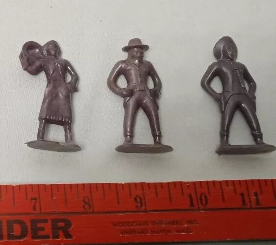 New Vintage REL Plasco Cowboy Sheriff Hard Plastic Toys Western Figures ...