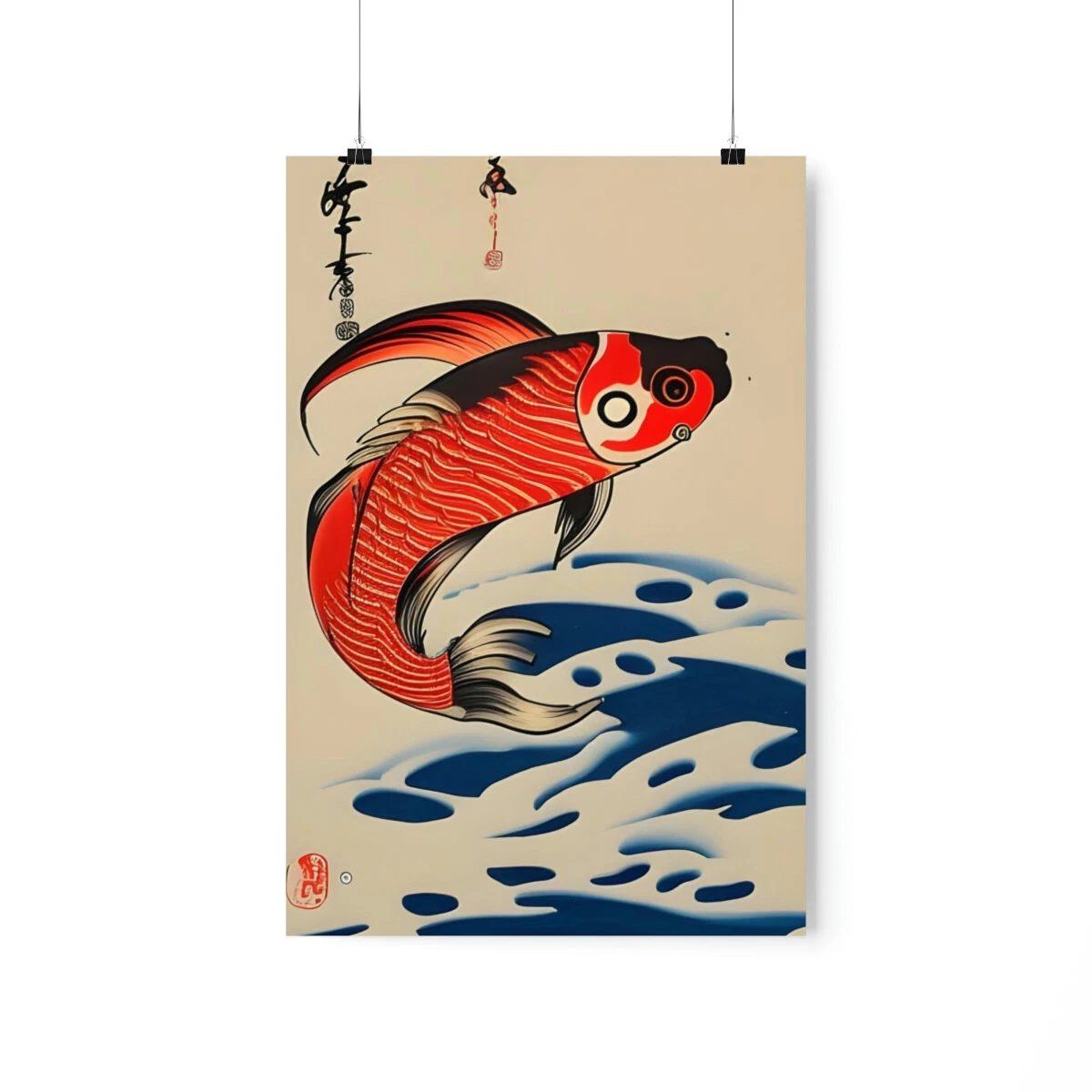 Traditional Japanese Koi Fish Painting
