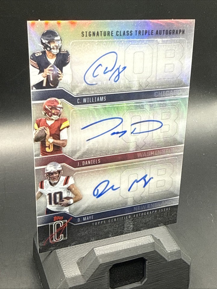 2024 Topps Signature Caleb Williams Jayden Daniels Drake Maye Triple ...