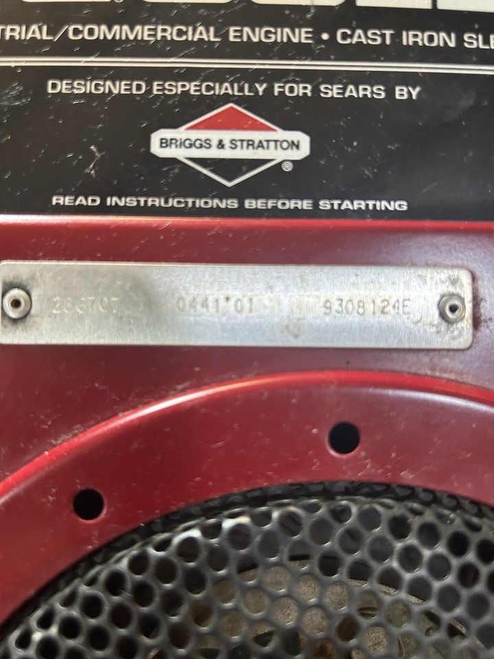 Briggs & Stratton 286707 0441 01 Vertical Engine NOS 12.5 HP Electric ...