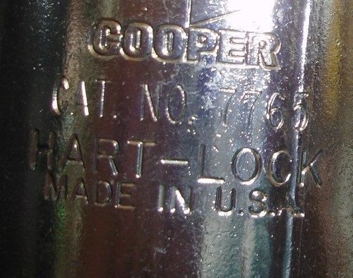 NEW Cooper 7765 50 Amp 600 volt 250 VDC 3 pole 4 wire grounding Locking ...