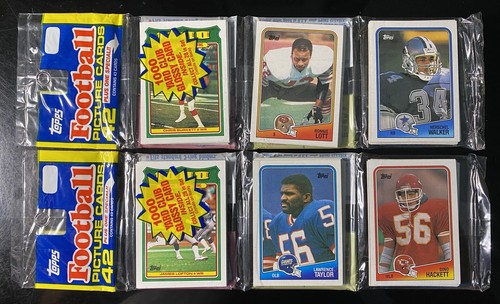 1988 Topps Football Lot Of 2 Rack Packs Unopened 86 Cards THRILLTRADING ...