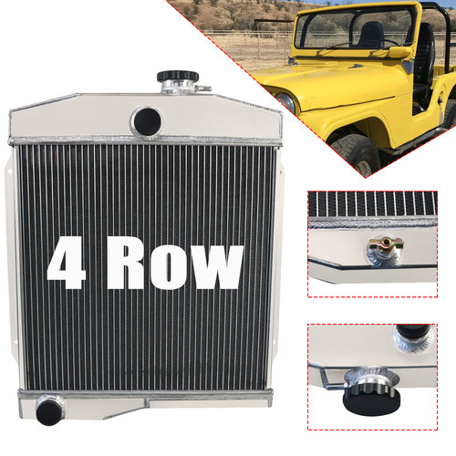 4 Rows Aluminum Radiator For 1959-1971 1970 Jeep CJ3 CJ5 CJ6 1955 Jeep ...
