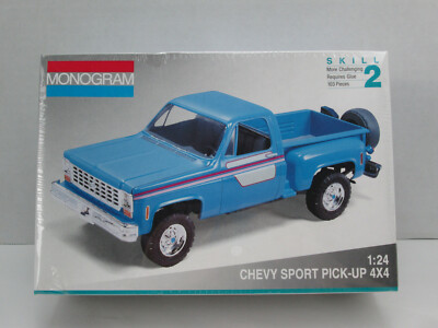 New NOS Sealed Monogram Chevy Sport Pick-up 4x4 Truck Model Car Kit ...