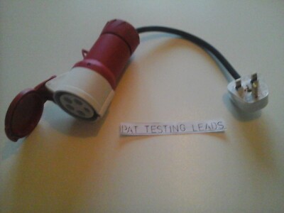 3 PHASE 32A PAT TESTING ADAPTER 5 PIN 3 PHASE TO 240V PLUG;SPARKYDEALS ...