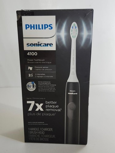 Philips Sonicare 4100 Sonic Rechargeable Electric Toothbrush, Black ...